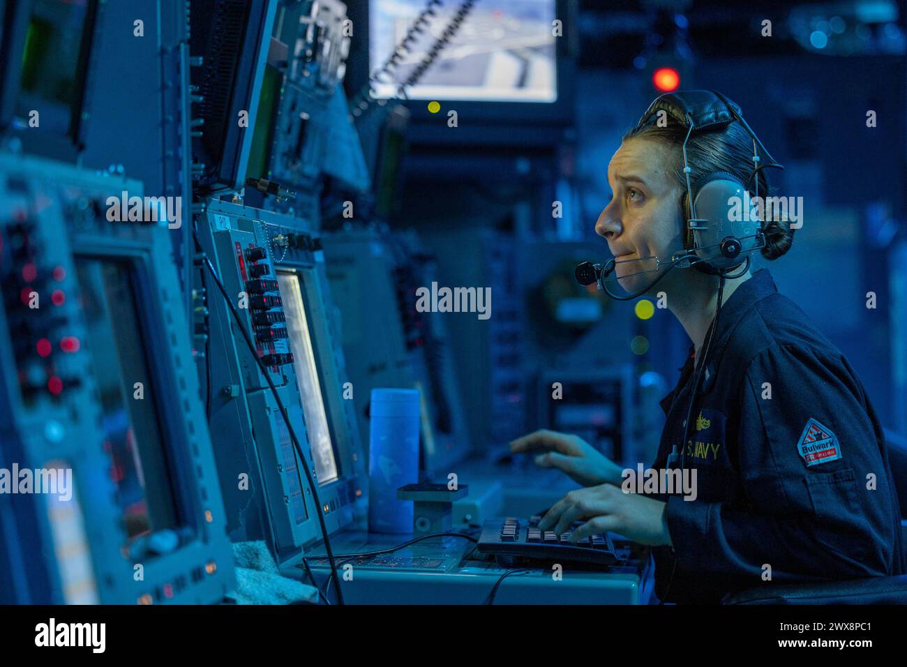At Sea. 25th Jan, 2024. Cmdr. Joseph McGettigan, commanding officer of ...