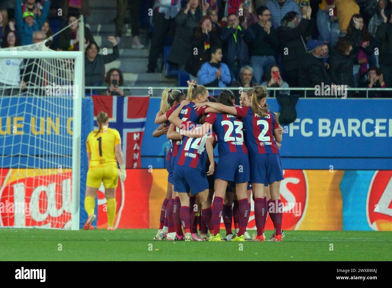 28th March 2024; Estadi Johan Cruyff, Barcelona, Spain, UEFA Womens ...