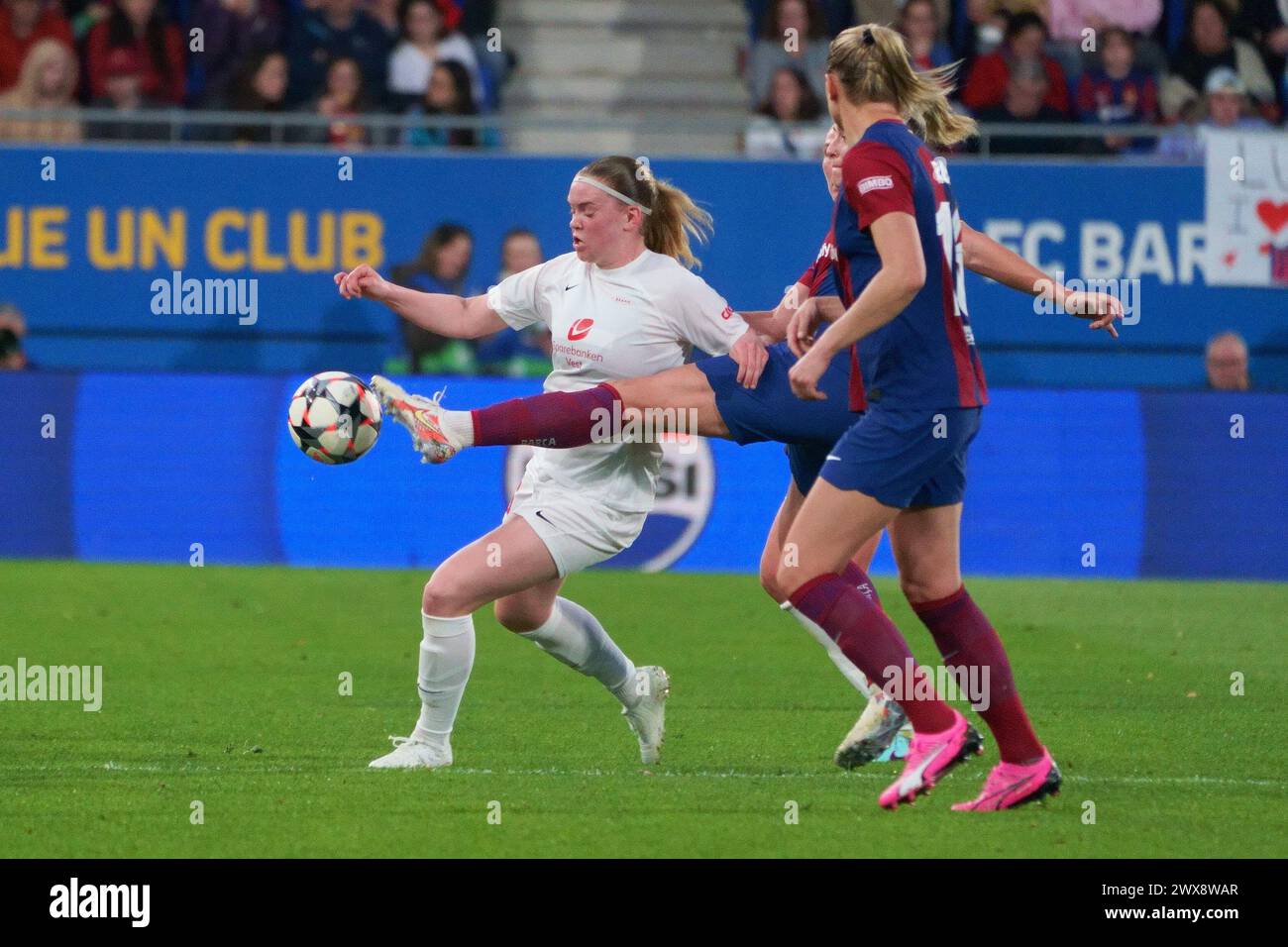 28th March 2024; Estadi Johan Cruyff, Barcelona, Spain, UEFA Womens ...