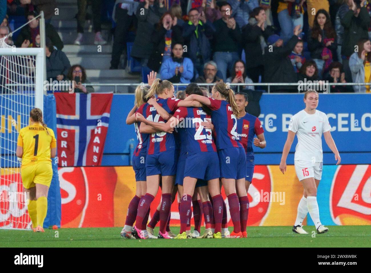 28th March 2024; Estadi Johan Cruyff, Barcelona, Spain, UEFA Womens ...