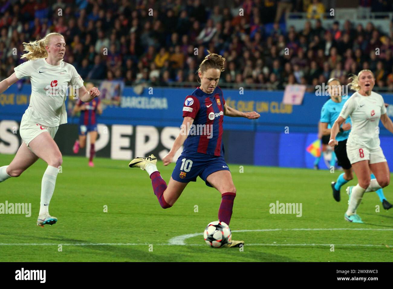 28th March 2024; Estadi Johan Cruyff, Barcelona, Spain, UEFA Womens ...