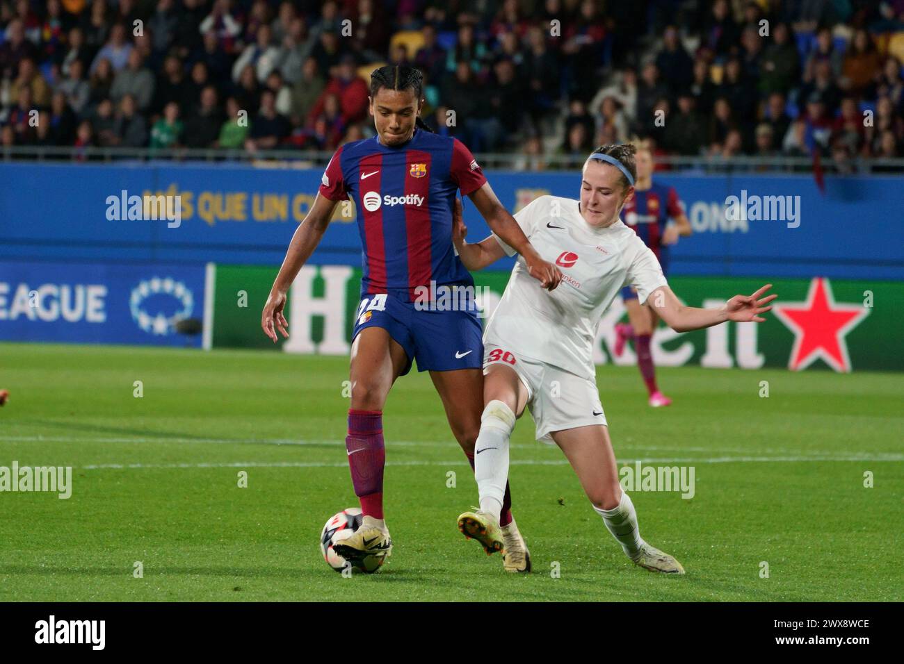 28th March 2024; Estadi Johan Cruyff, Barcelona, Spain, UEFA Womens ...