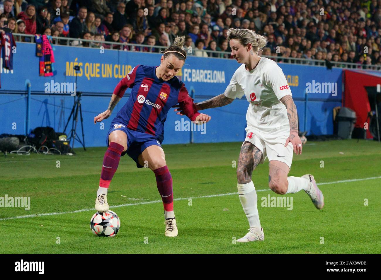 28th March 2024; Estadi Johan Cruyff, Barcelona, Spain, UEFA Womens ...