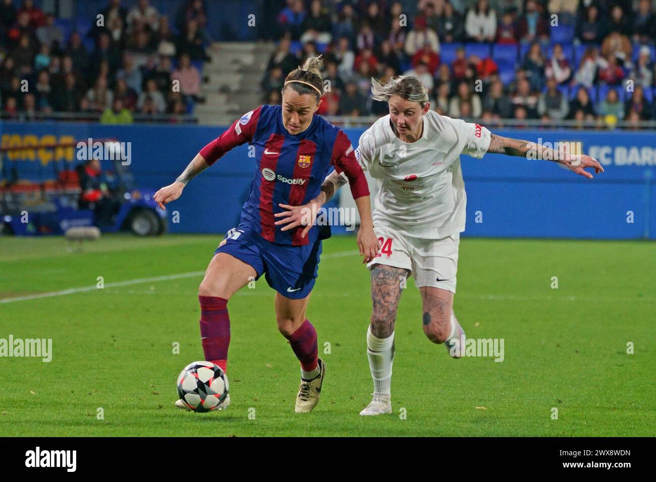 28th March 2024; Estadi Johan Cruyff, Barcelona, Spain, UEFA Womens ...