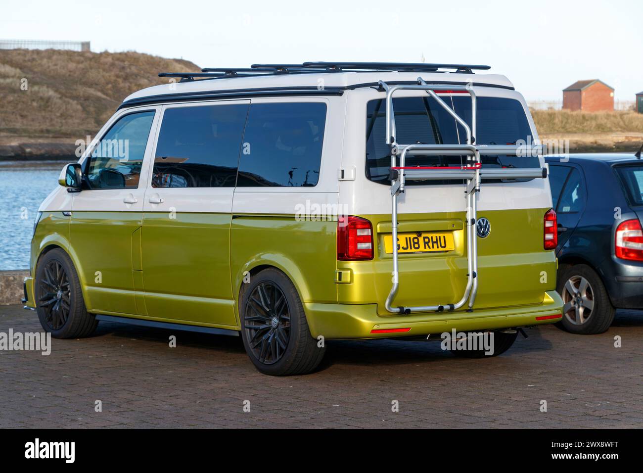 volkswagen T5 Transporter camper van next to Blyth harbour ...