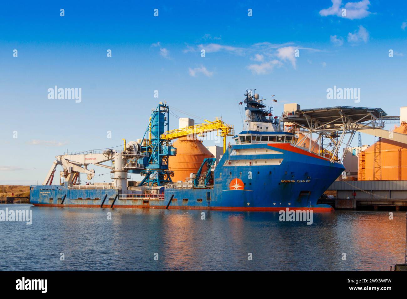 horizon enabler offshore support vessel at port of Blyth Battleship ...