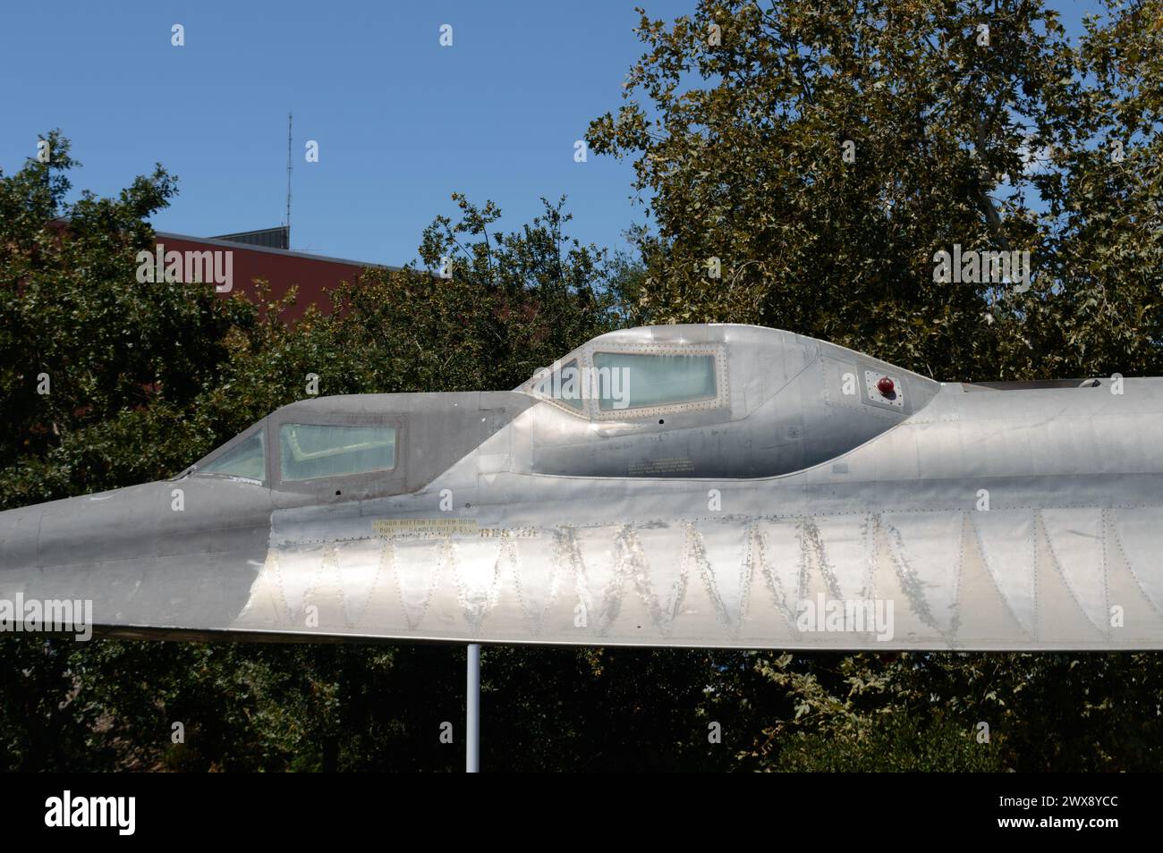 Cockpit exterior of a CIA A-12 Blackbird spy plane at the California ...