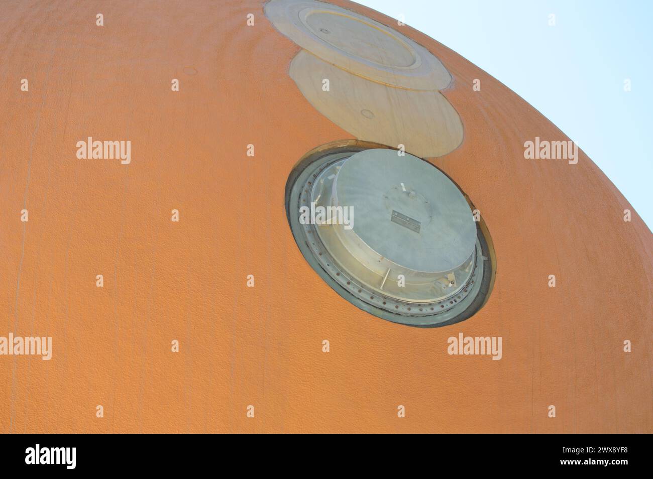 Detail of Space Shuttle Endeavour's massive fuel tank at the California ...