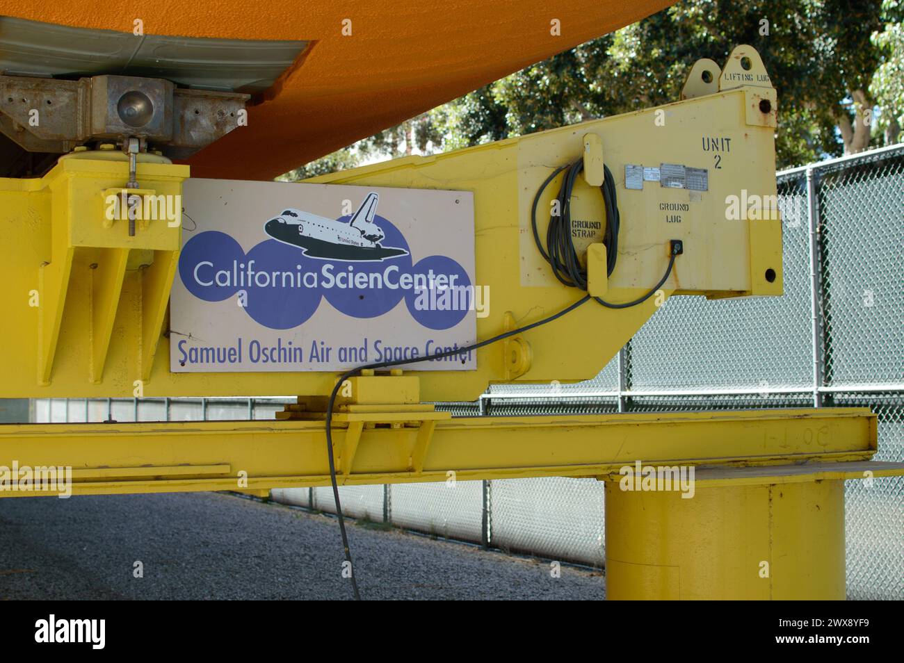 Detail of Space Shuttle Endeavour's massive fuel tank at the California ...