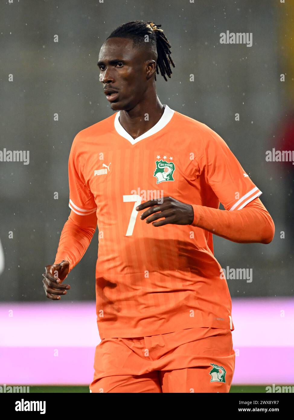 LENS - Odilon Kossounou of Ivory Coast during the friendly Interland match between Ivory Coast ...