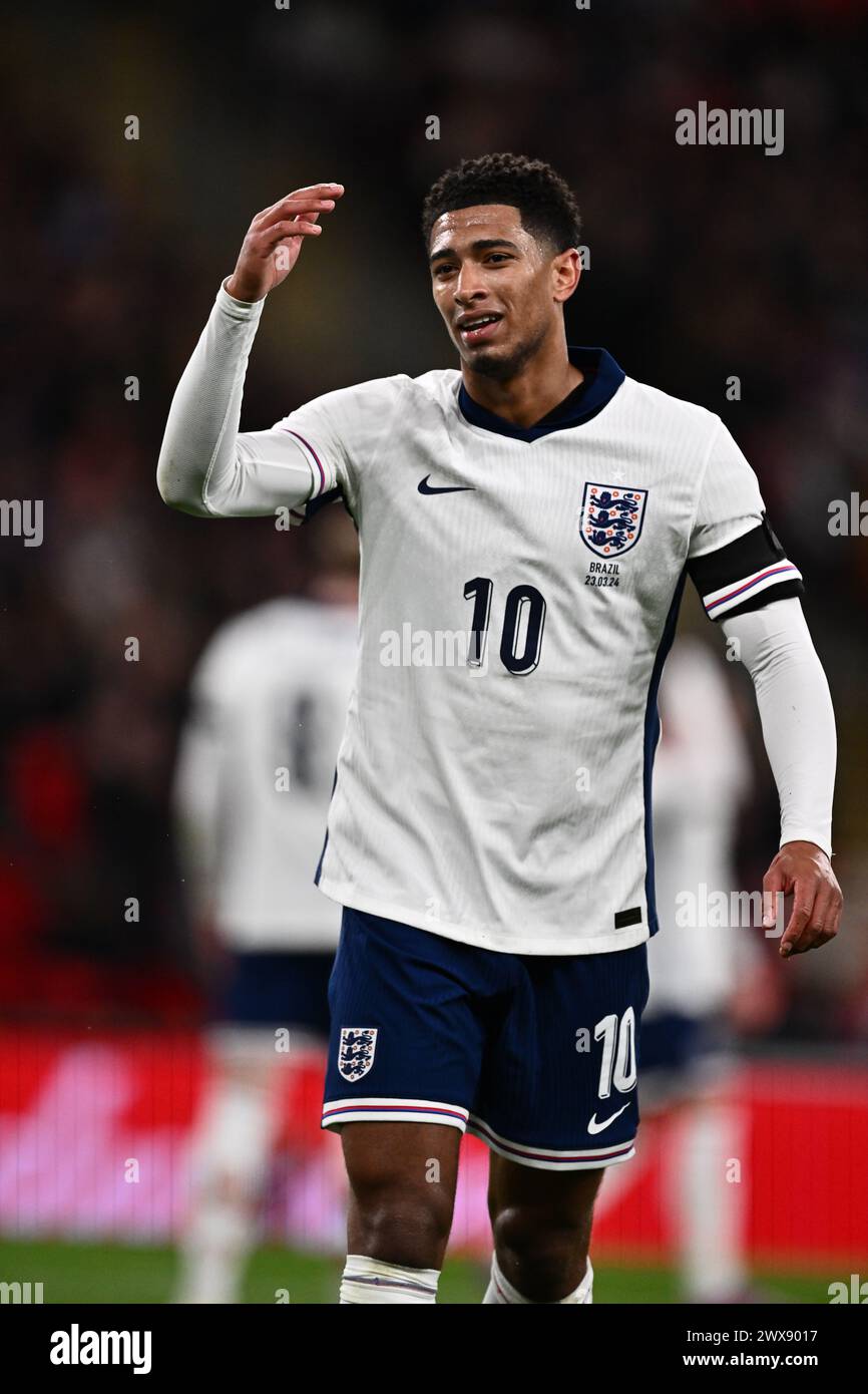 LONDON, ENGLAND - MARCH 23: Jude Bellingham of England during the ...