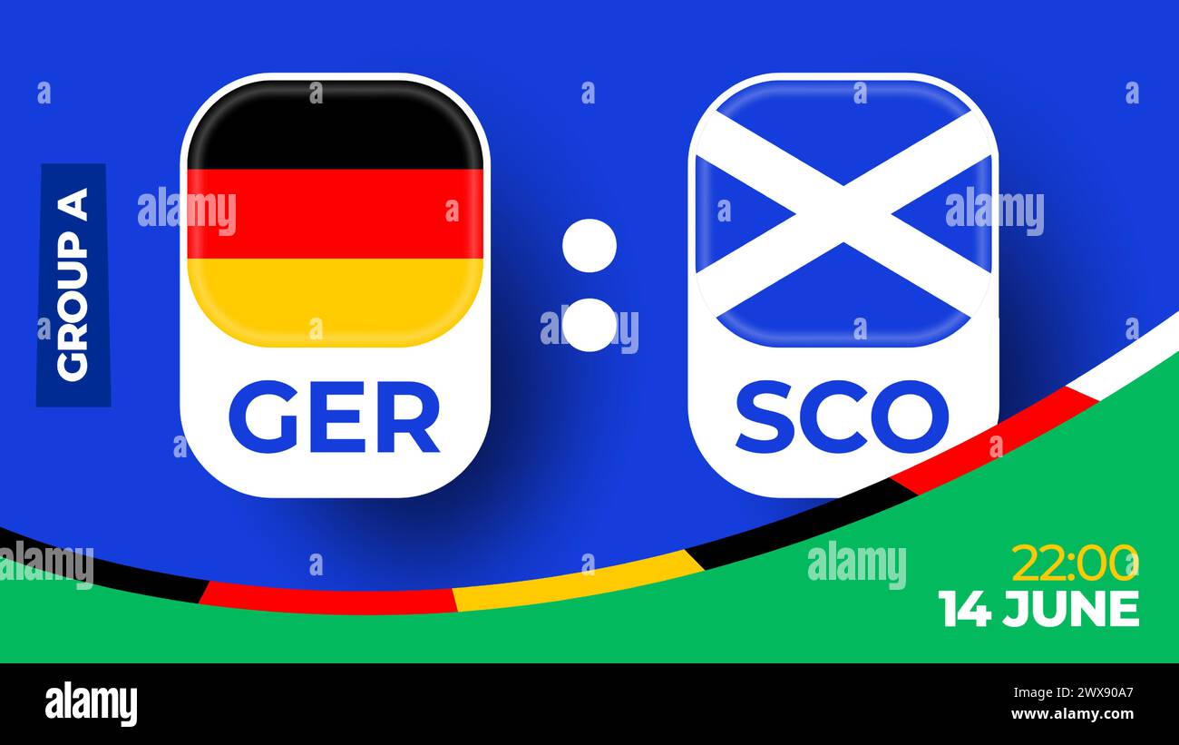germany vs scotland football 2024 match versus. 2024 group stage ...