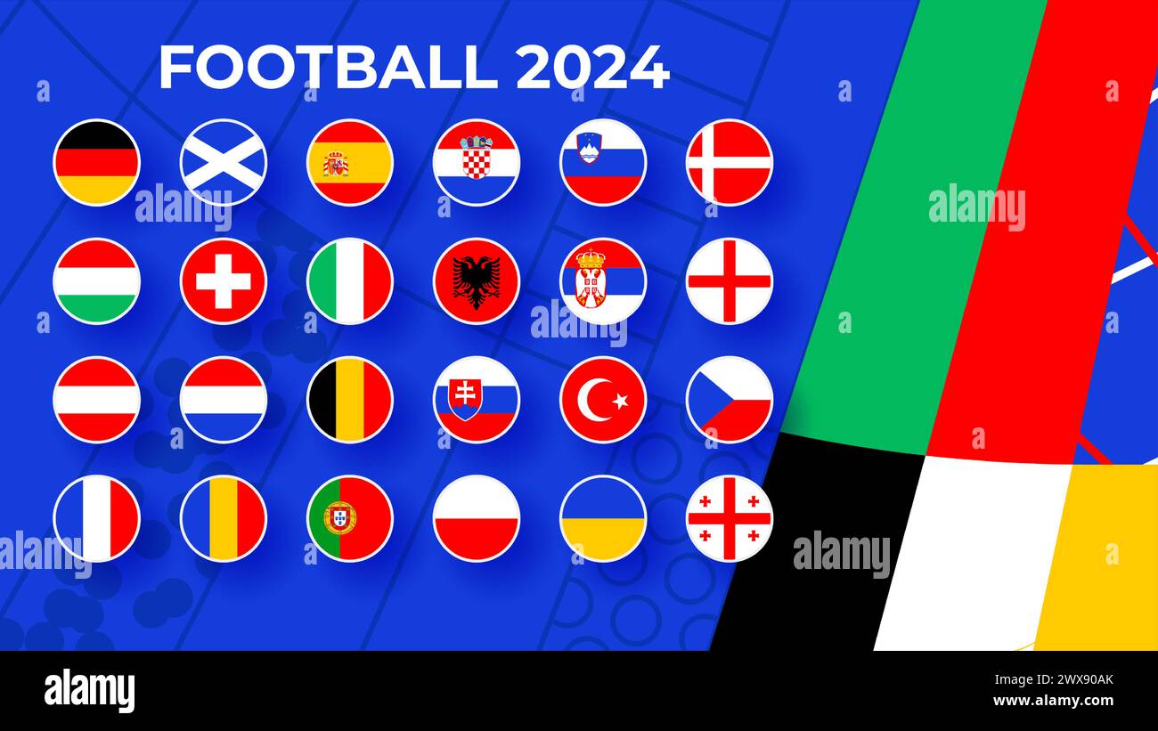 Football 2024 final stage groups. table of the final draw of the ...