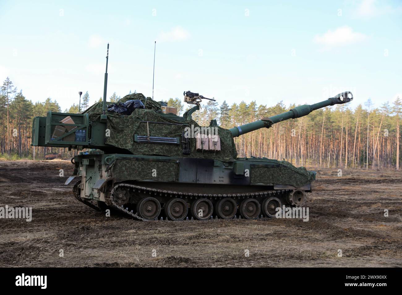 An M109A7 Paladin with Charlie Battery, 1st Battalion, 9th Field ...