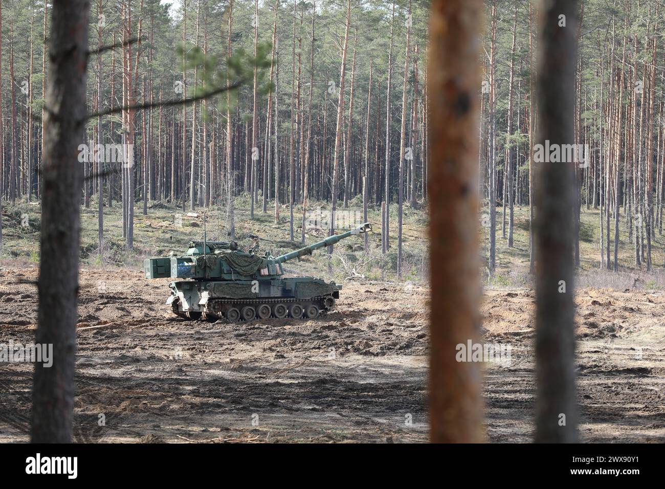 An M109A7 Paladin with Charlie Battery, 1st Battalion, 9th Field ...