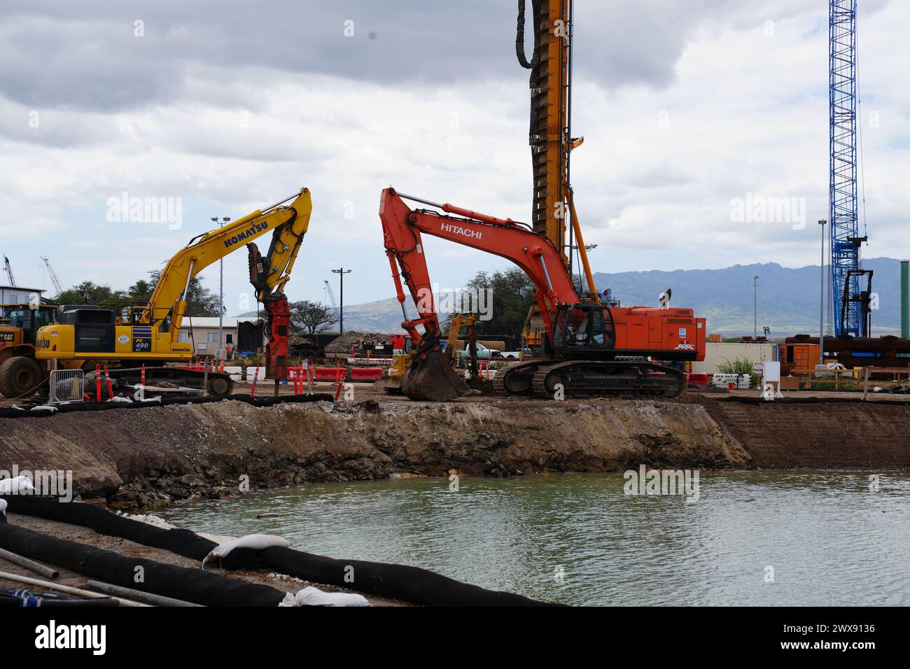 Construction is underway for the new Dry Dock 5 project at Pearl Harbor ...