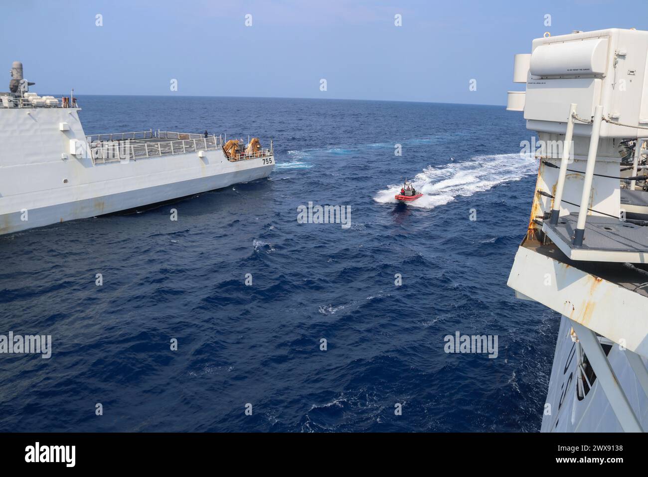 The Coast Guard cutters Hamilton (WMSL 753) and Munro (WMSL 755 ...