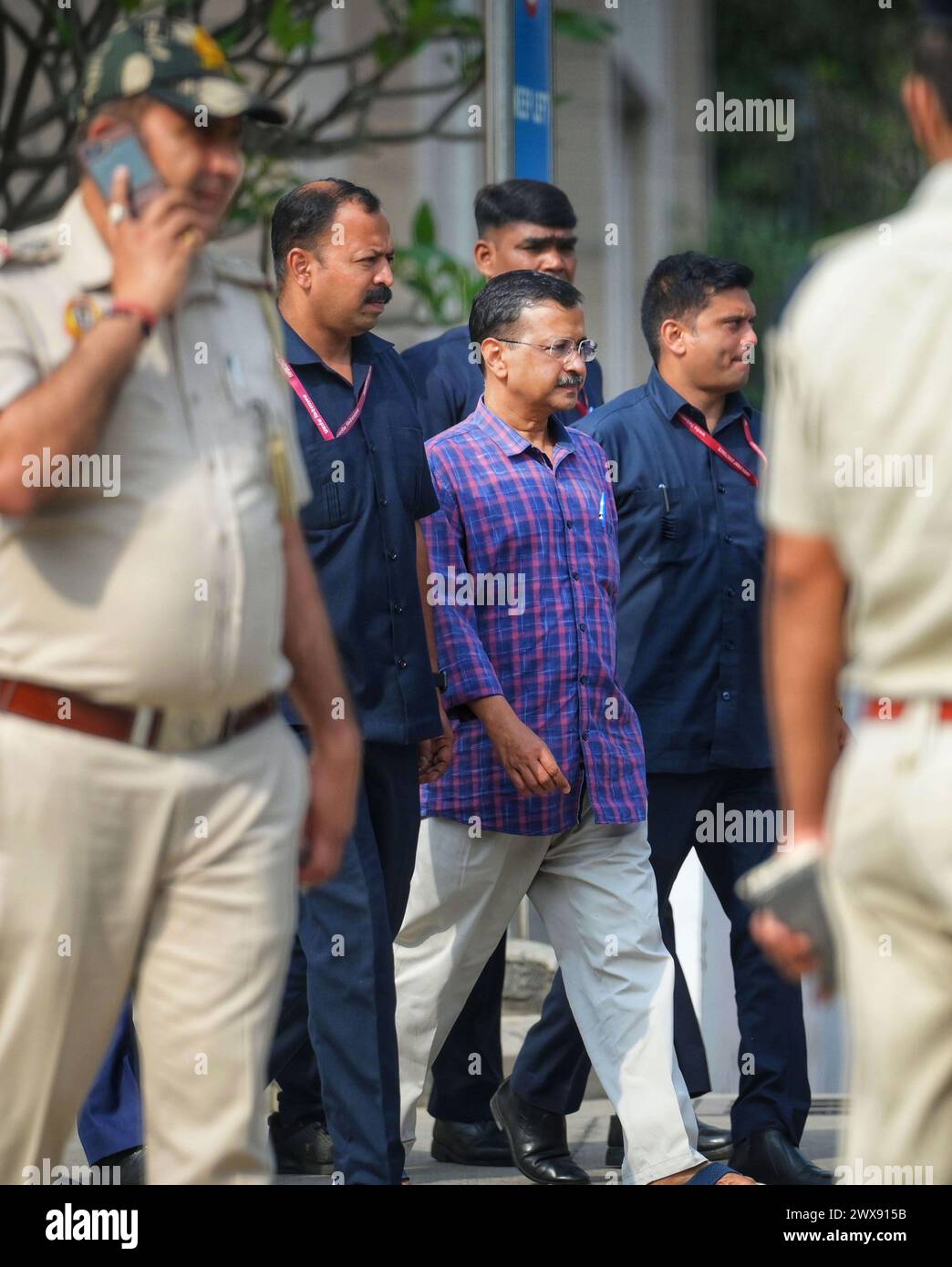 New Delhi, India. 28th Mar, 2024. NEW DELHI, INDIA - MARCH 28: Delhi Chief Minister Arvind ...