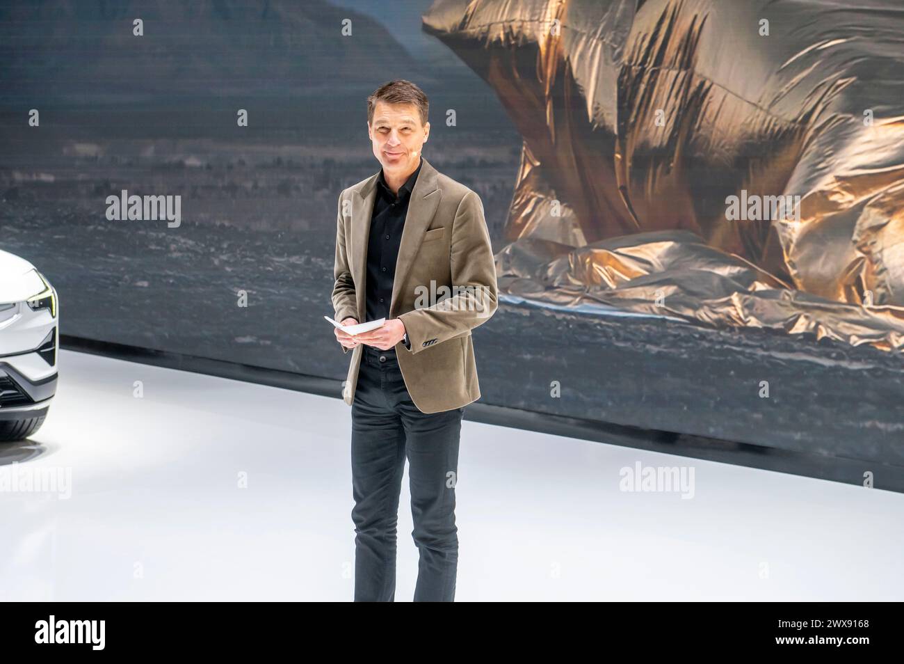 New York, United States. 27th Mar, 2024. Polestar CEO Thomas Lngenlath ...