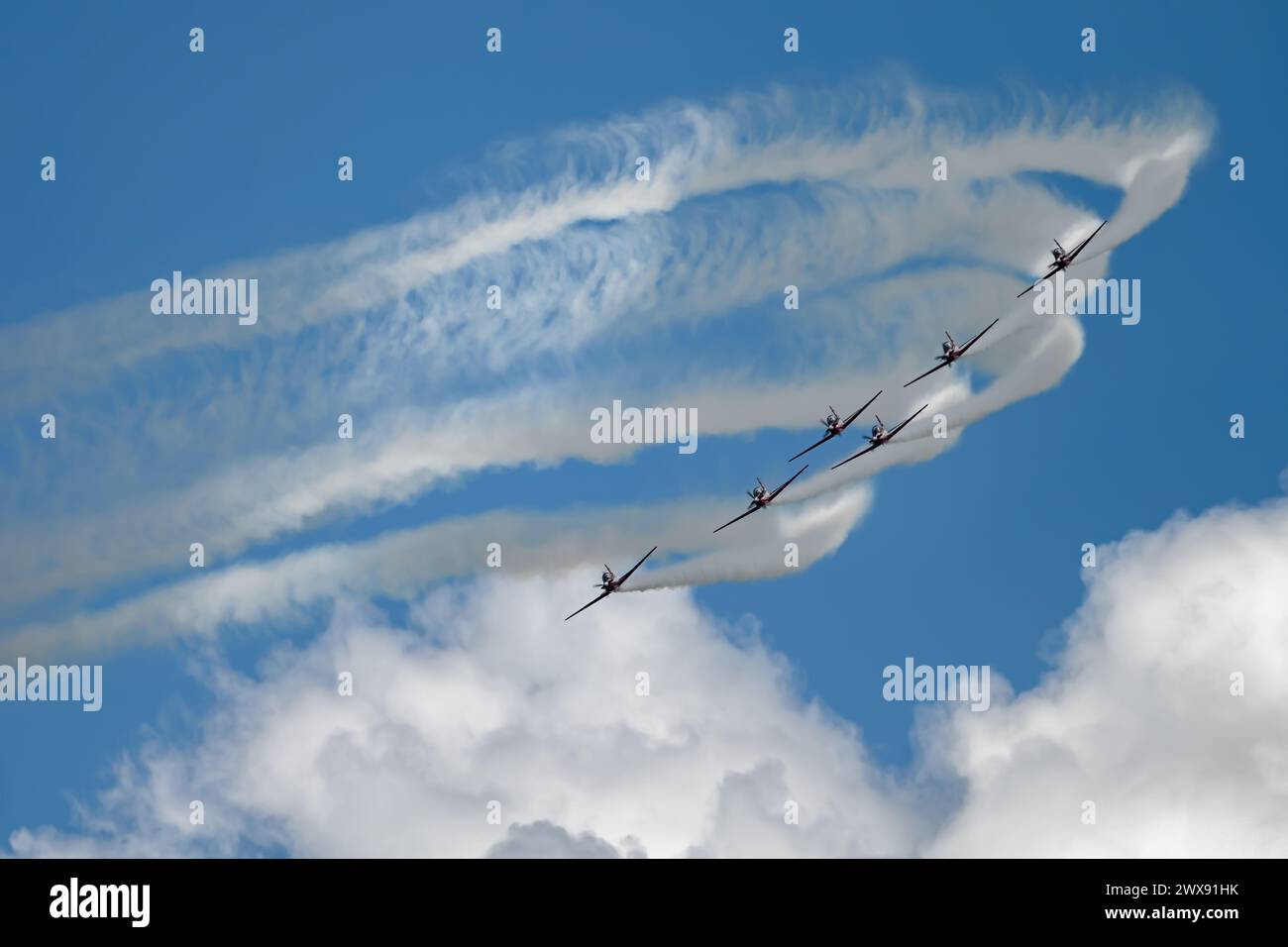 The Indonesian Air Force’s Jupiter aerobatic team of KT-1B Light Attack ...