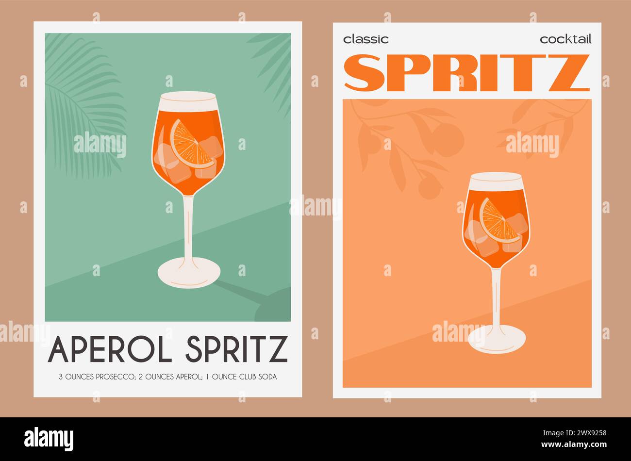 Aperol spritz glass vintage Stock Vector Images - Alamy
