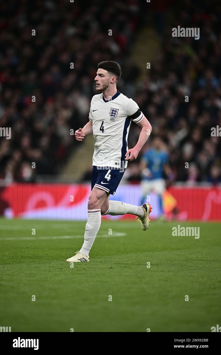 LONDON, ENGLAND - MARCH 23: Decland Rice of England in home kit, full ...
