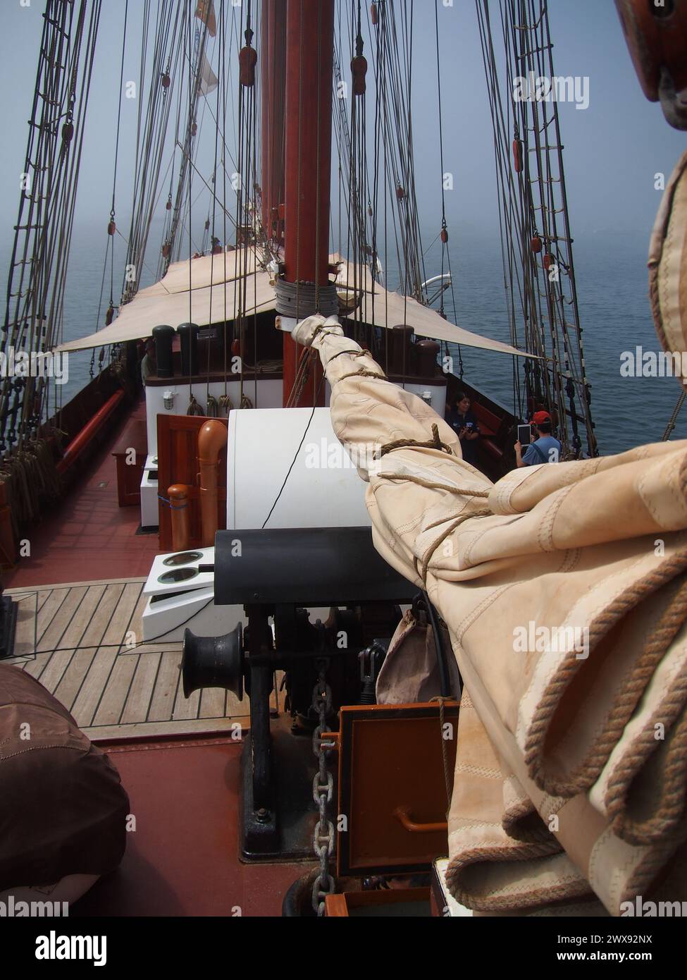 Ancon Bay, Peru. 28th Mar, 2024. Main deck of the Oosterschelde, a 165 ...