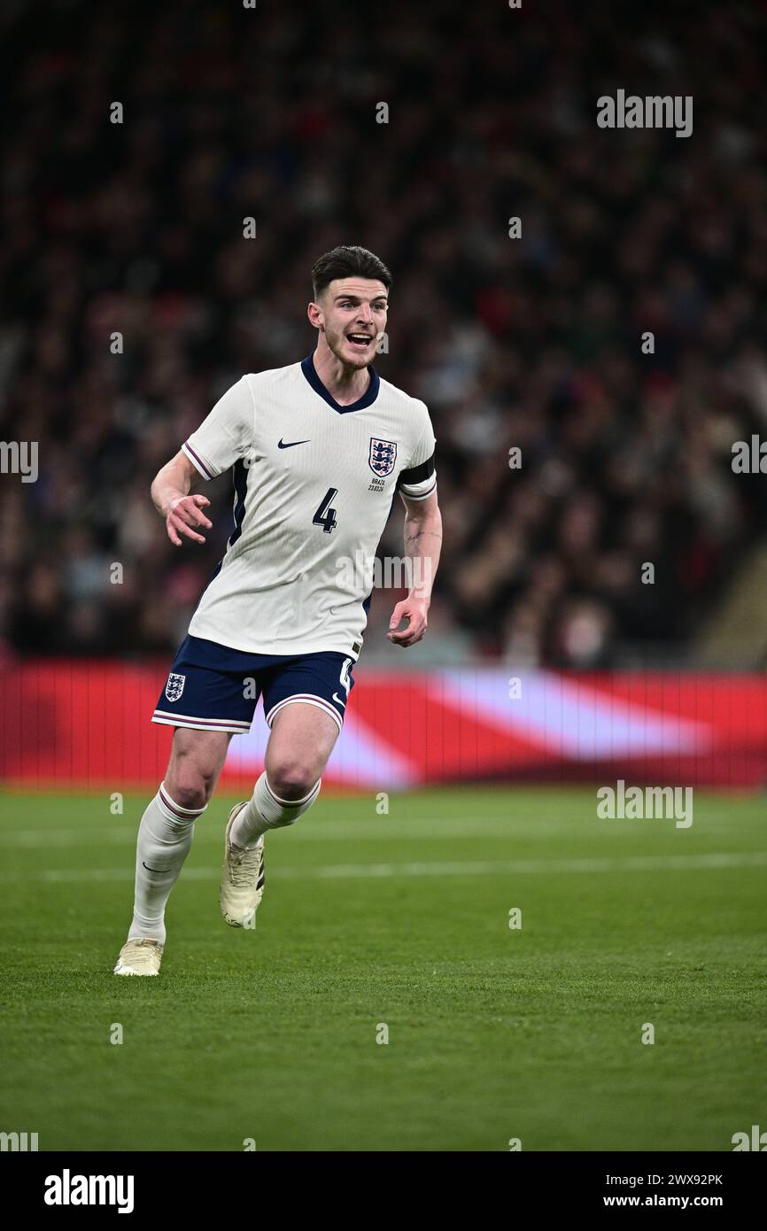 LONDON, ENGLAND - MARCH 23: Decland Rice of England in home kit, full ...