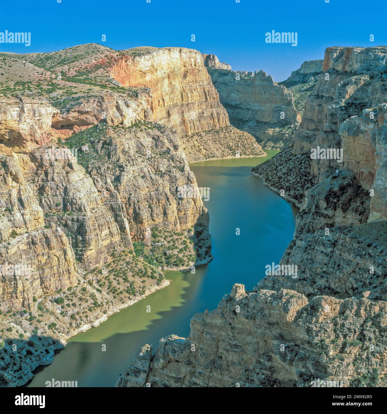 bighorn canyon in bighorn national recreation area near warren, montana ...