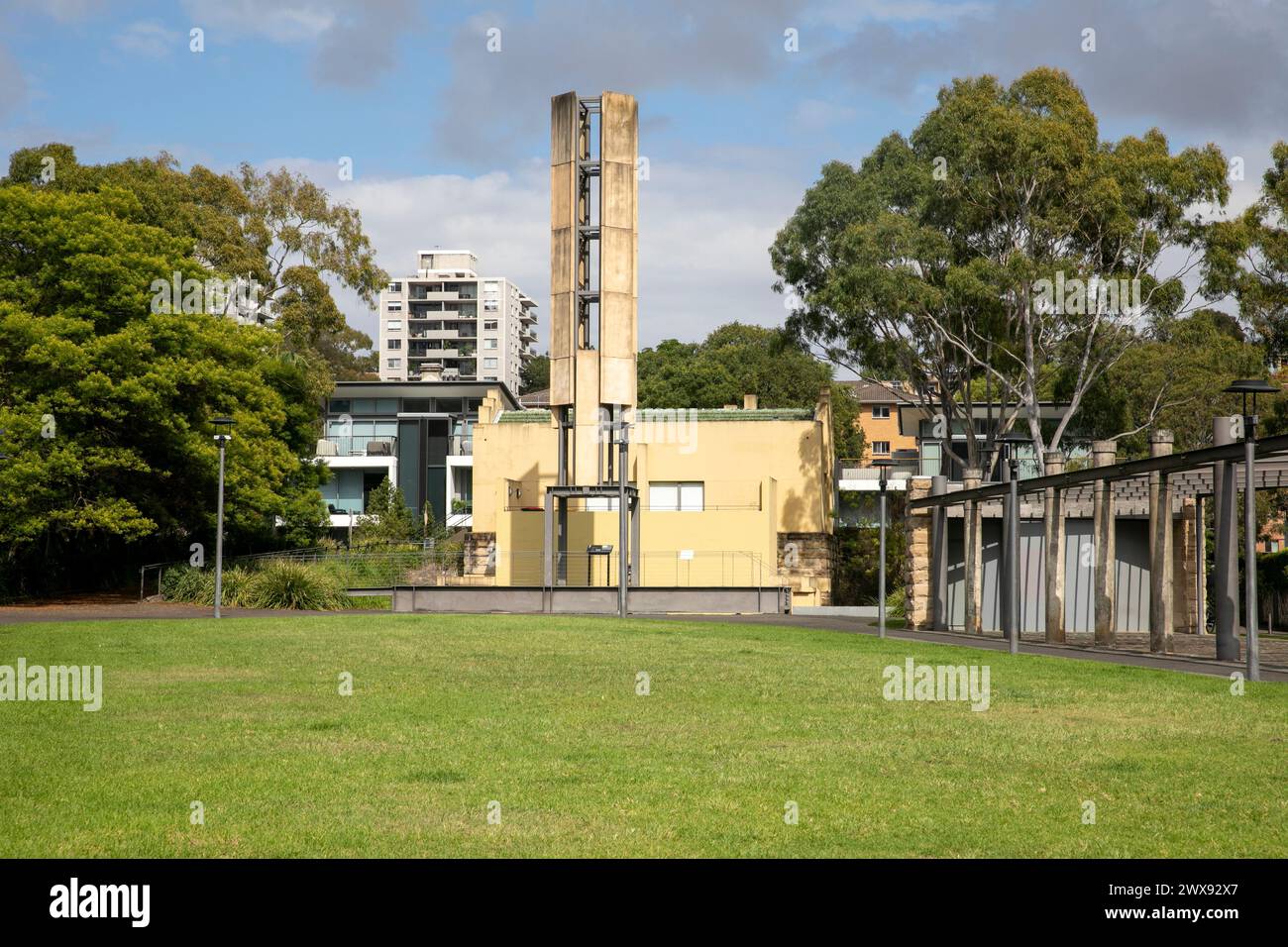 Former historic Glebe Incinerator designed by Walter Burley Griffin ...