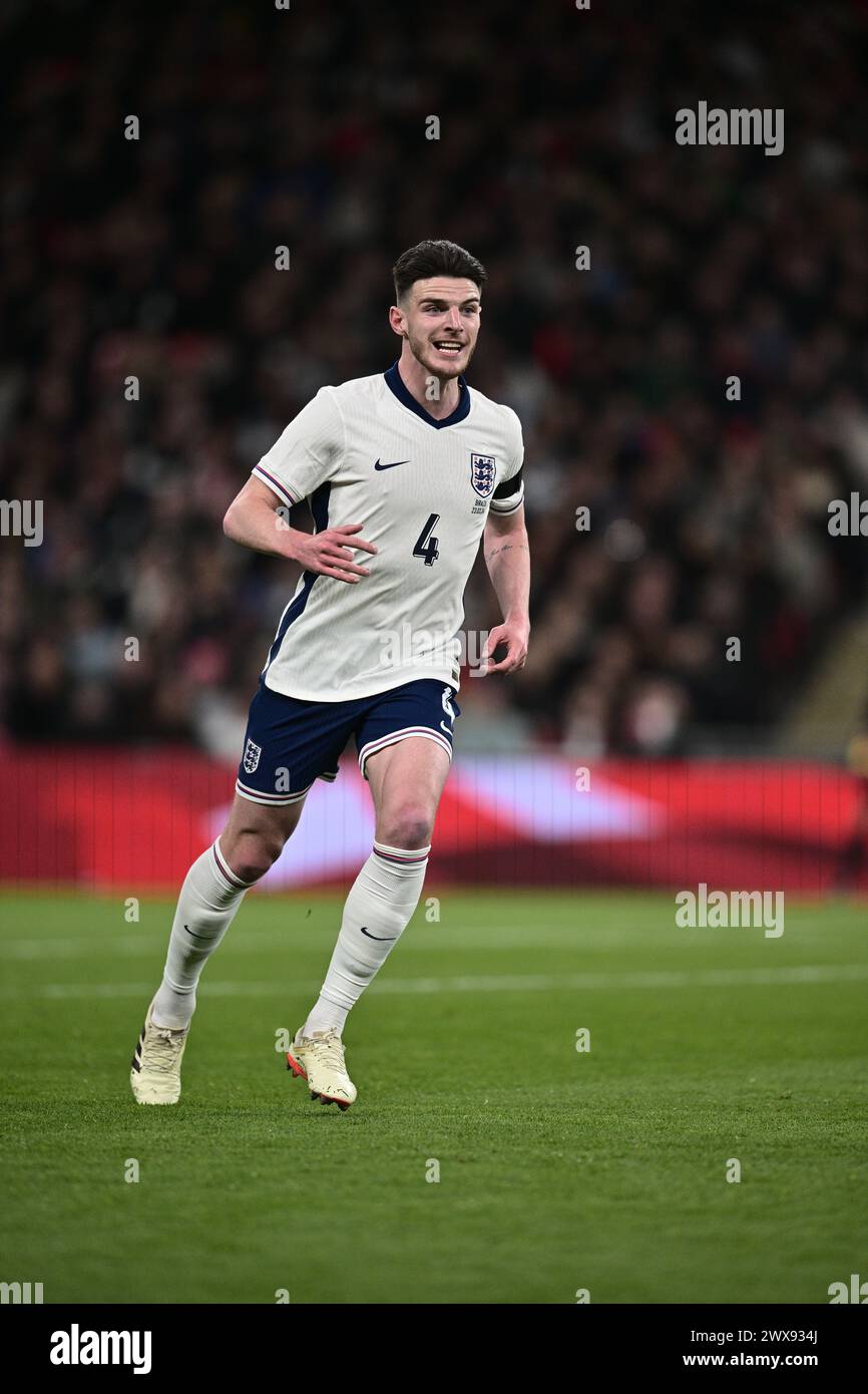 LONDON, ENGLAND - MARCH 23: Decland Rice of England in home kit, full ...