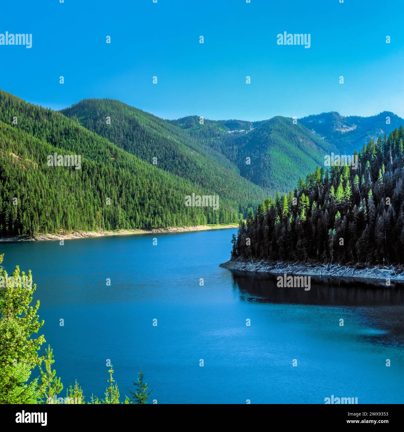 spar lake in the cabinet mountains near troy, montana Stock Photo - Alamy