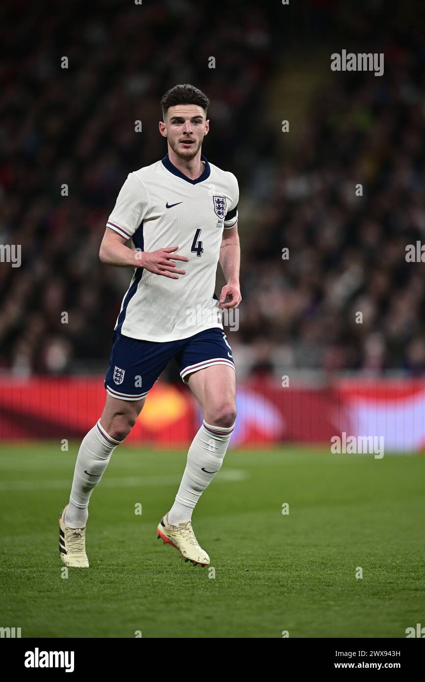 LONDON, ENGLAND - MARCH 23: Decland Rice of England in home kit, full ...