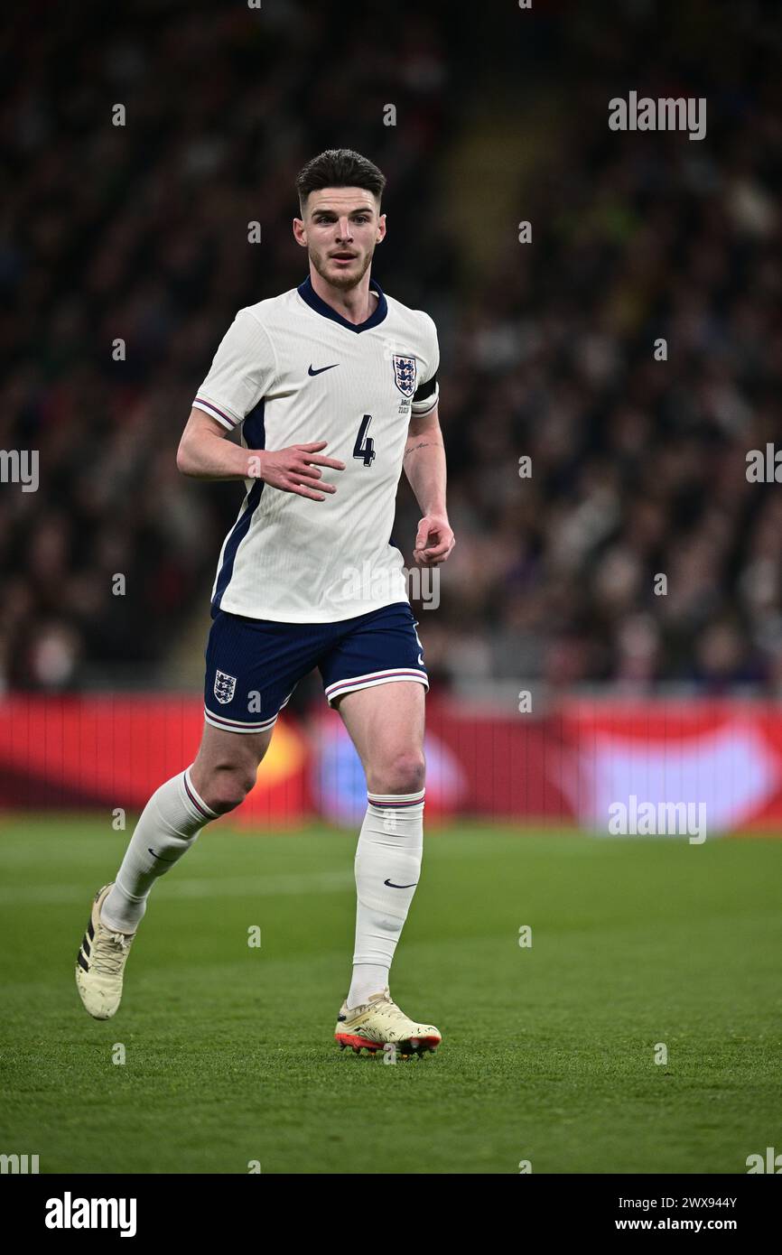LONDON, ENGLAND - MARCH 23: Decland Rice of England in home kit, full ...