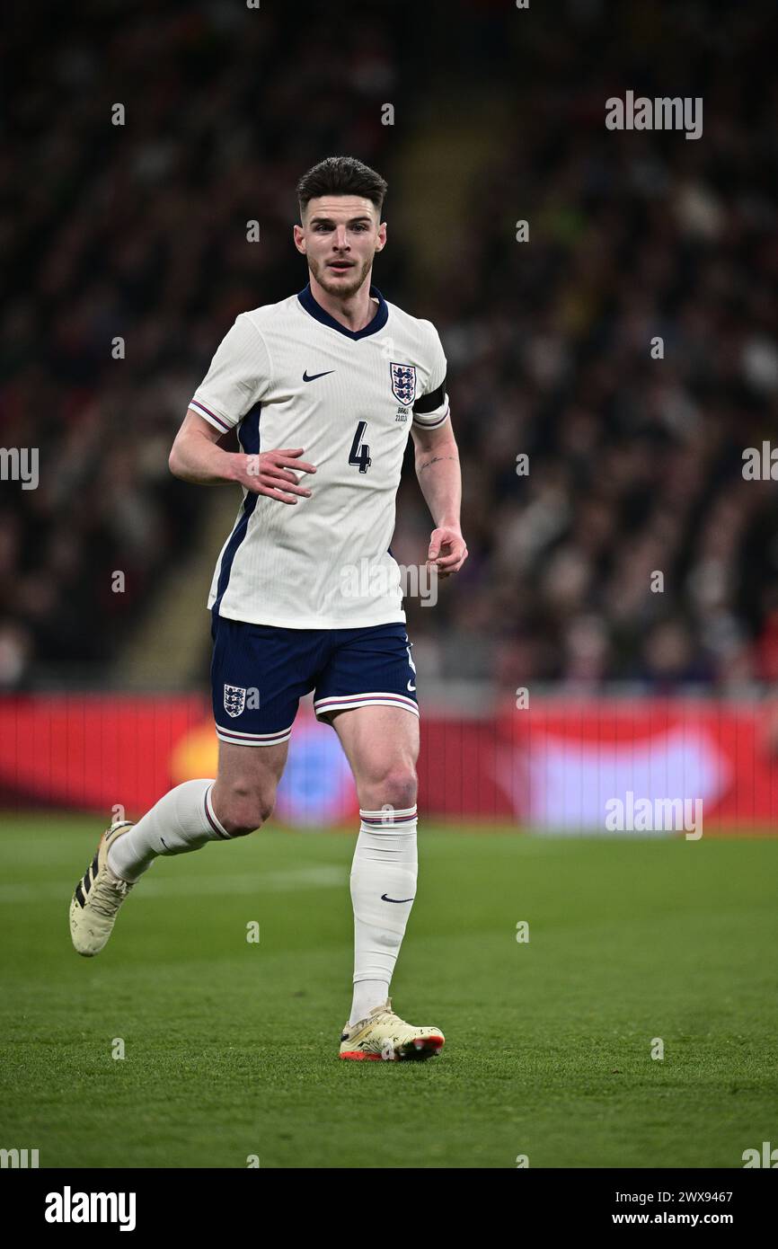 LONDON, ENGLAND - MARCH 23: Decland Rice of England in home kit, full ...
