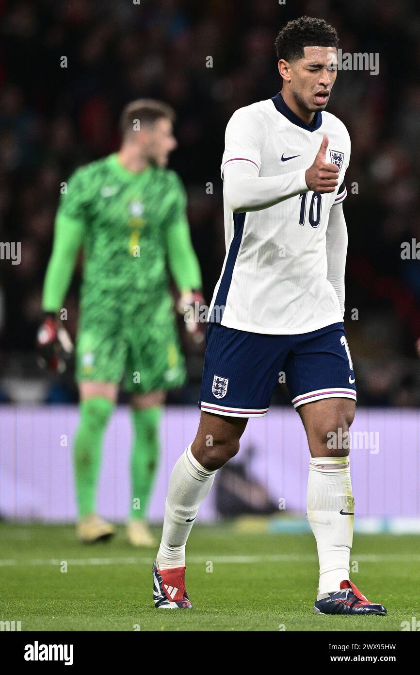 LONDON, ENGLAND - MARCH 23: Jude Bellingham of England during the ...