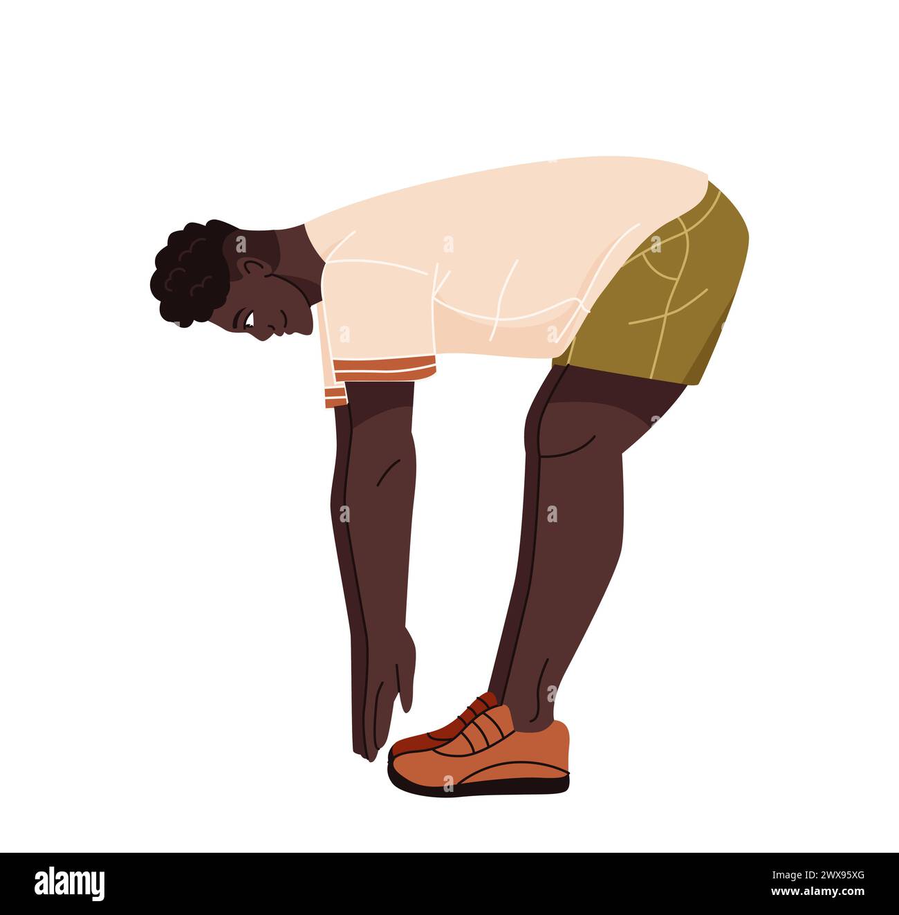 Person doing physical activity vector illustration Stock Vector Image ...