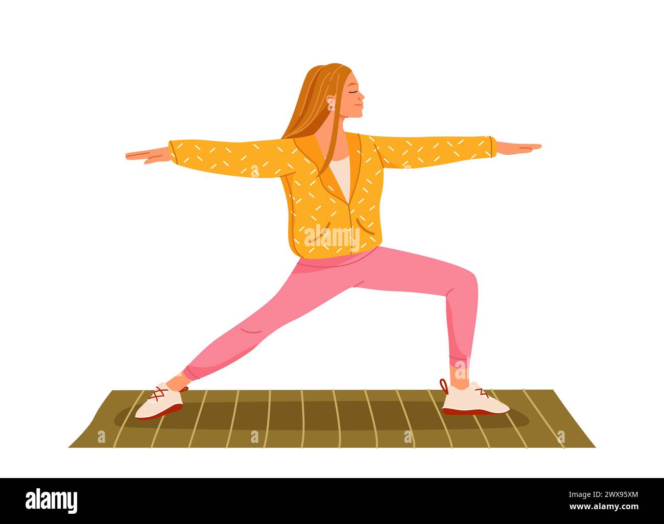 Person doing physical activity vector illustration Stock Vector Image ...