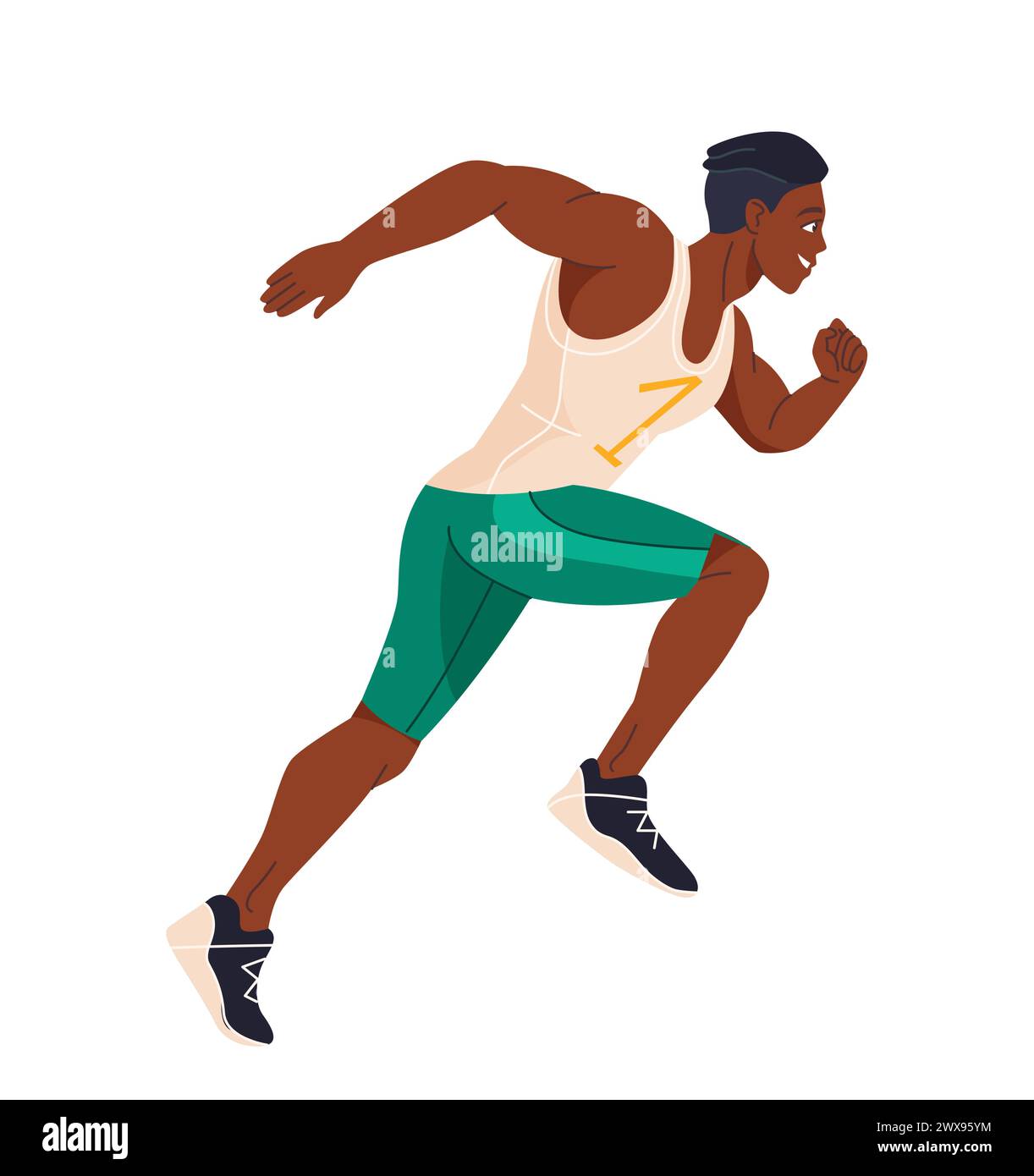 Person doing physical activity vector illustration Stock Vector Image ...