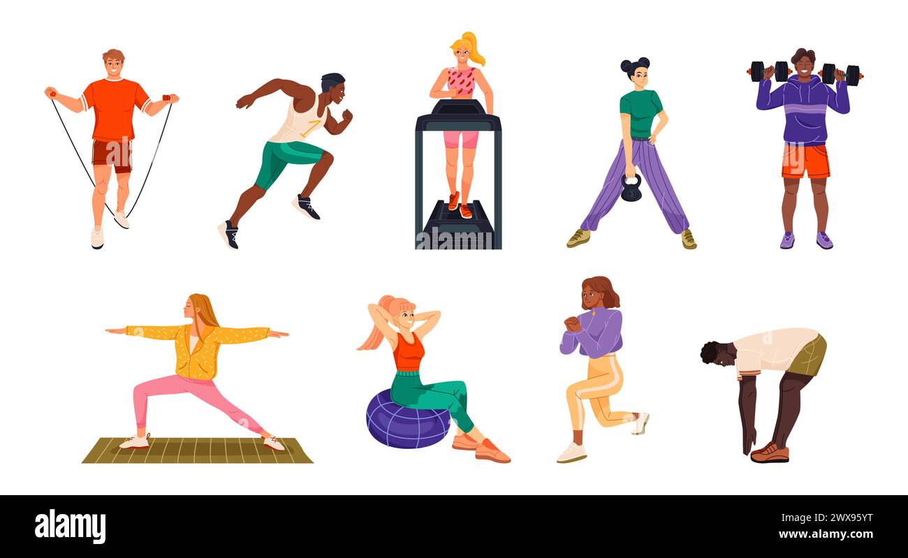 Physical activities Stock Vector Images - Alamy