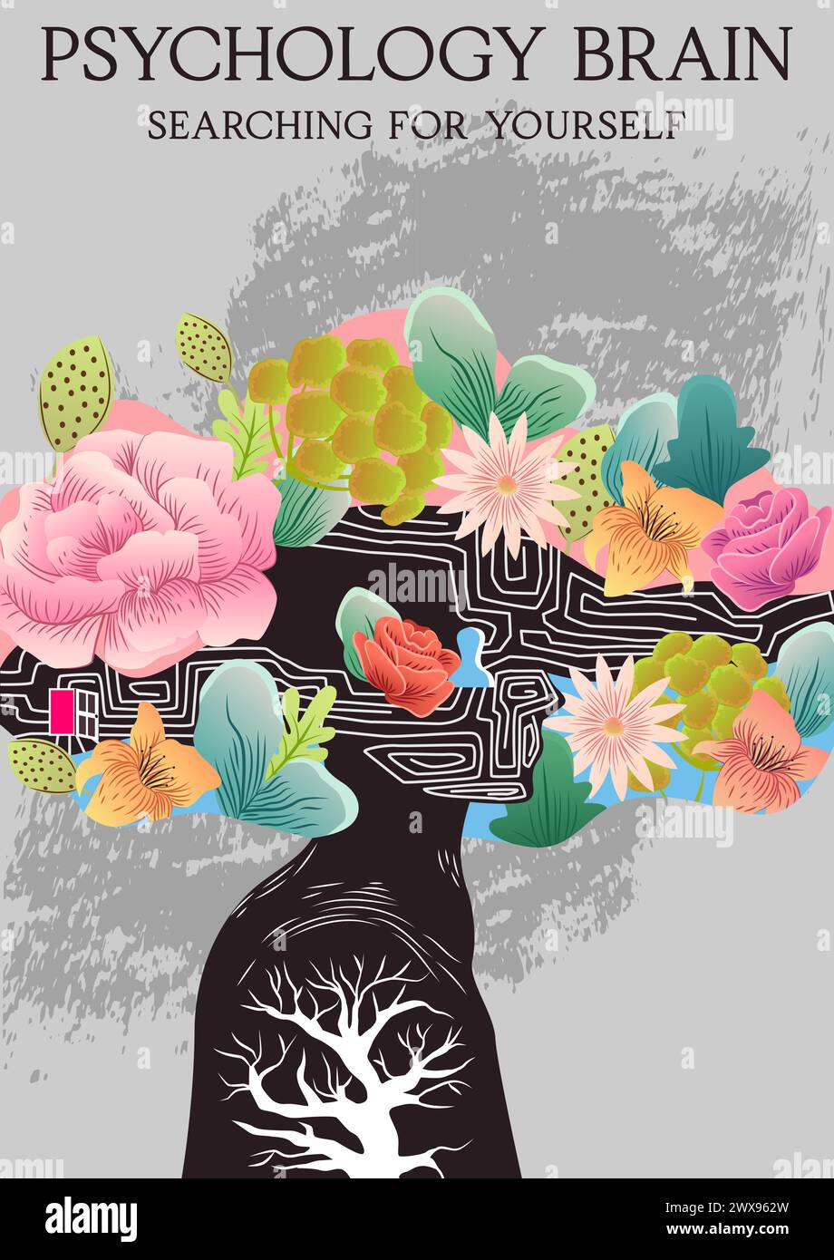 Mental health vector poster Stock Vector Image & Art - Alamy