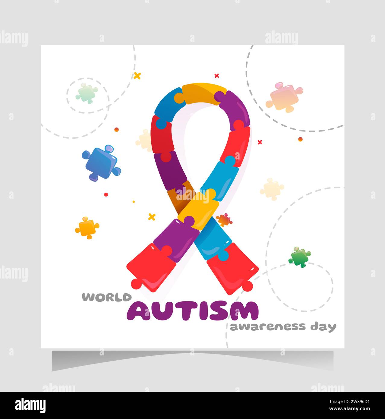 World autism day vector poster Stock Vector Image & Art - Alamy