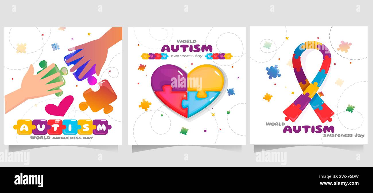 Vector Set of World autism day posters Stock Vector Image & Art - Alamy