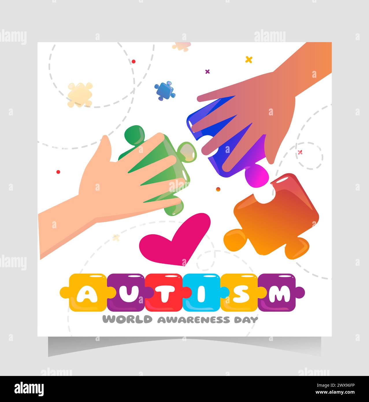 World autism day vector poster Stock Vector Image & Art - Alamy