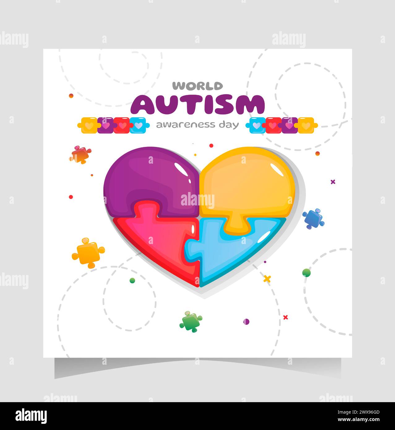 World autism day vector poster Stock Vector Image & Art - Alamy
