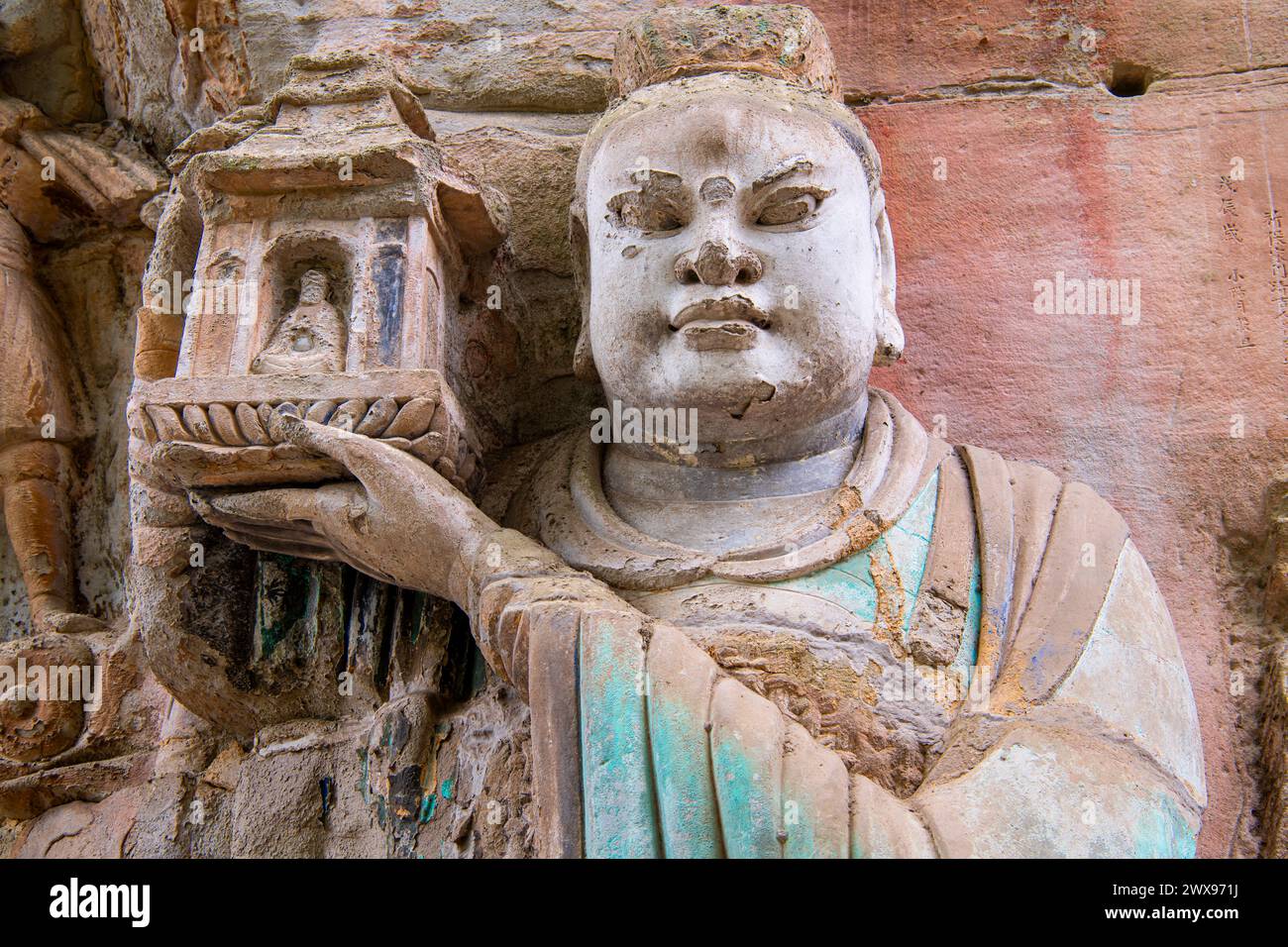 Dazu Rock Carvings, Ancient Buddhist Hillside Rock Carvings, Chongqing ...