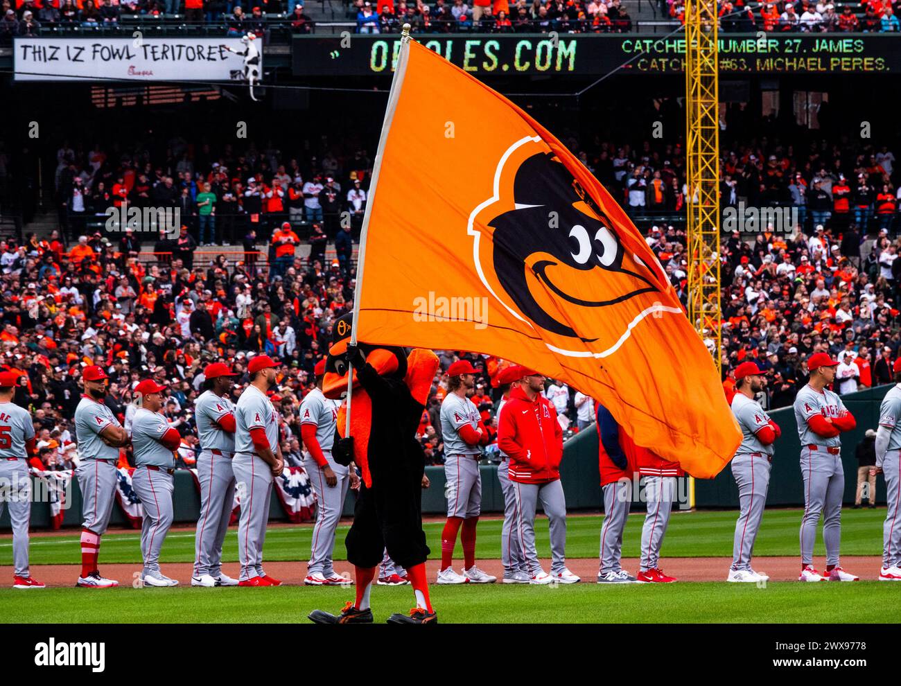 Baltimore, USA. 28th Mar, 2024. BALTIMORE, MD - MARCH 28: Orioles ...