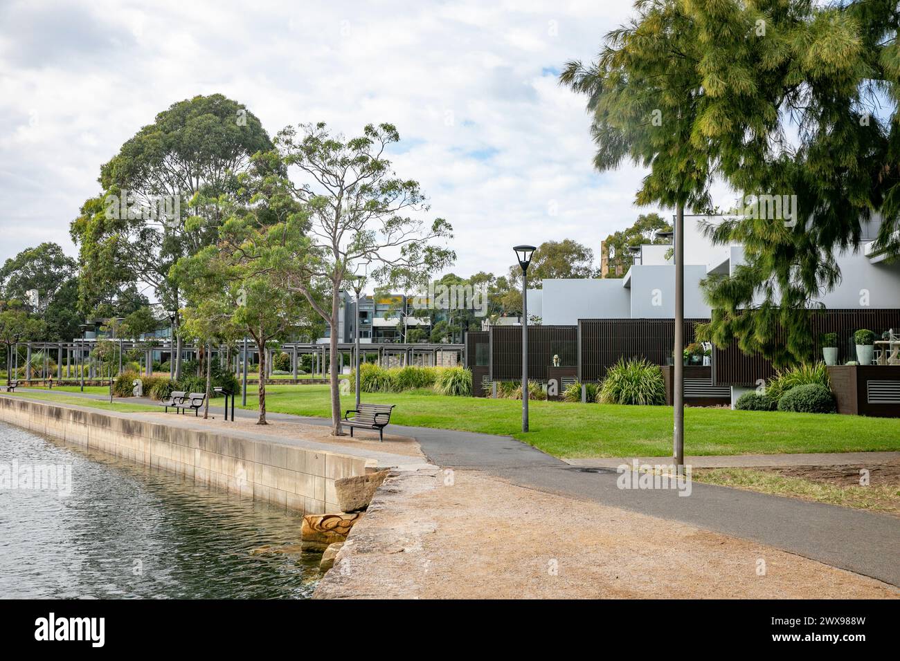 Blackwattle Bay Park in Glebe, alongside Sydney Harbour,NSW,Australia ...