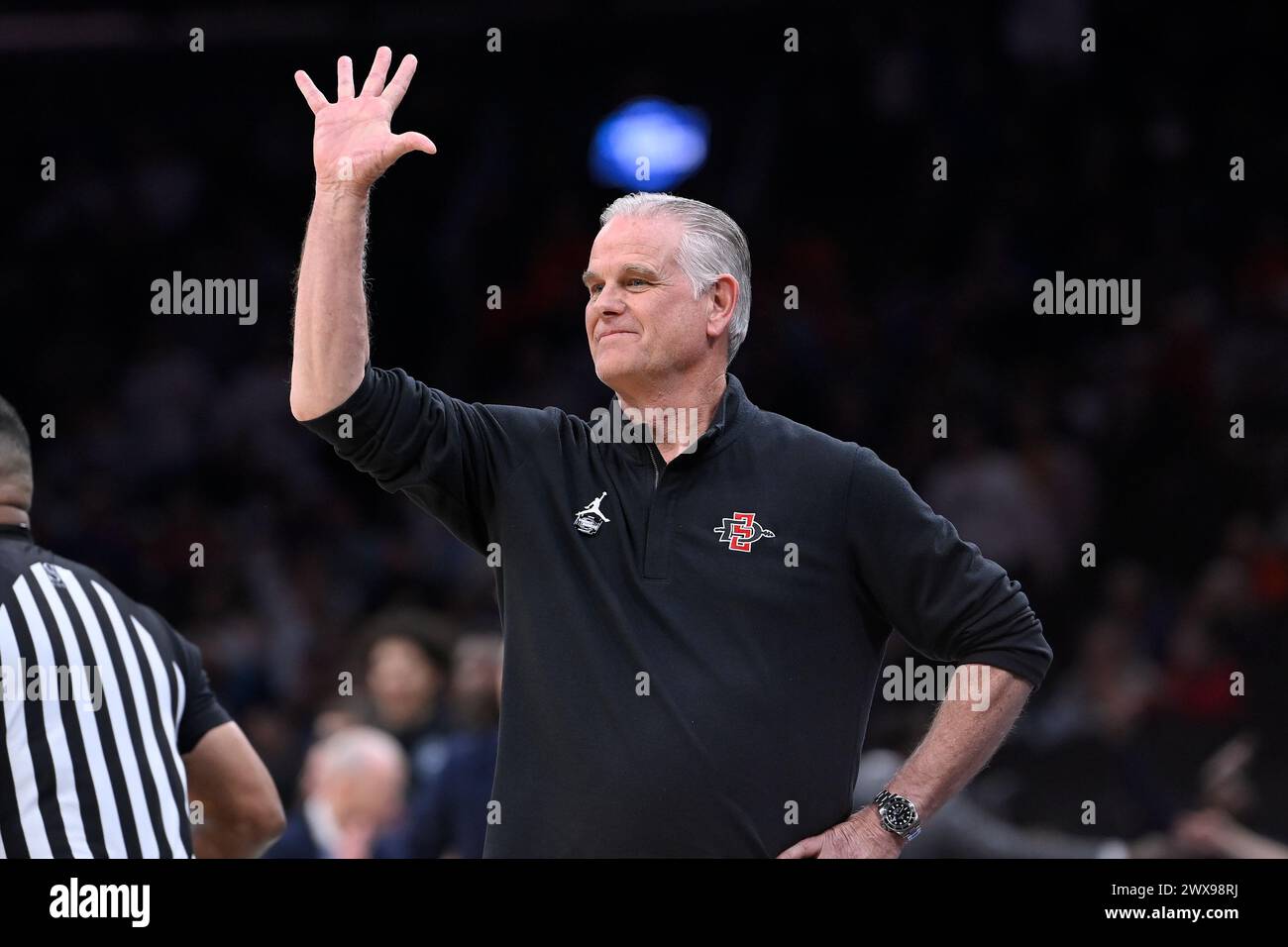 TD Garden. 28th Mar, 2024. Boston, Mass: San Diego State Aztecs head ...
