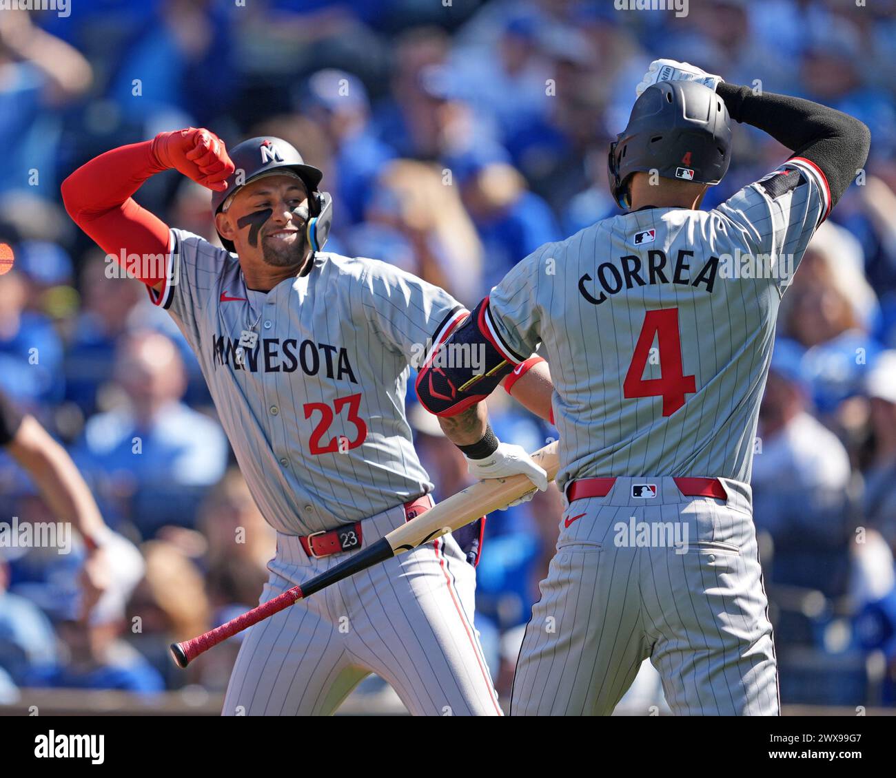 MAR 28, 2024: Minnesota Twins third baseman Royce Lewis (23) and ...